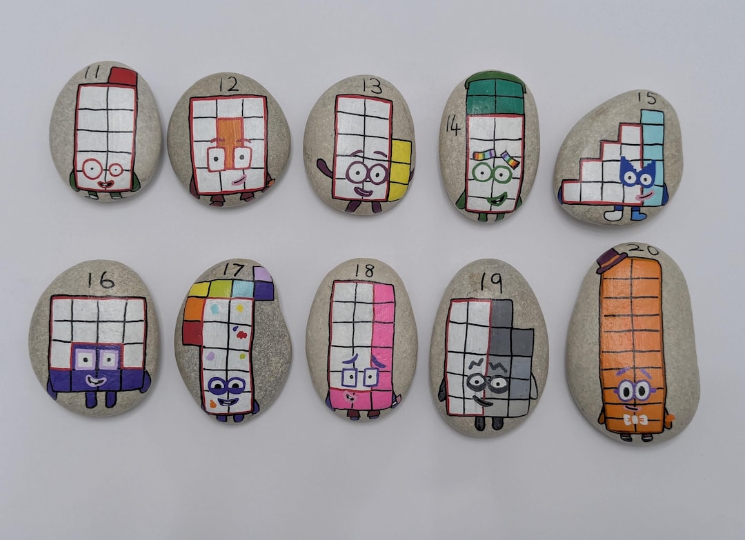 Numberblocks Stones 11-20 - Etsy