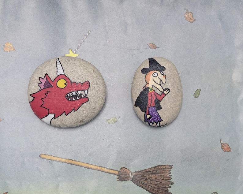 Room on the Broom Story Stones - Etsy