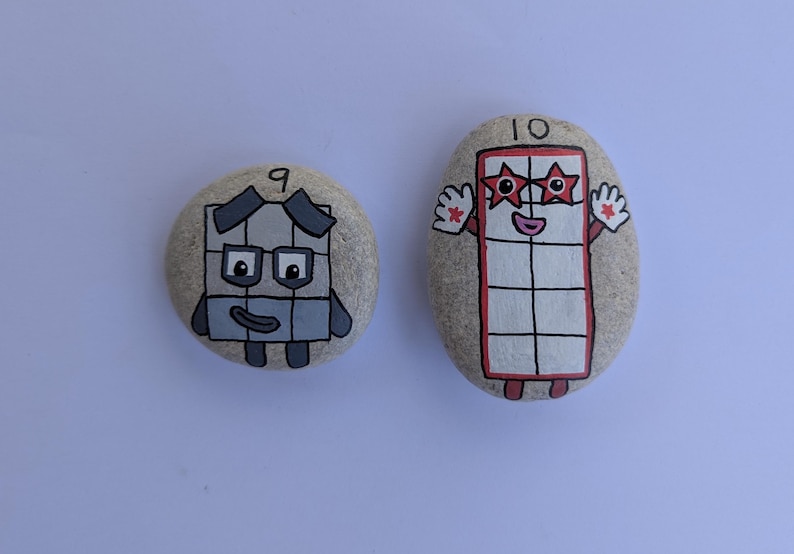 Numberblocks Stones 1-10 - Etsy