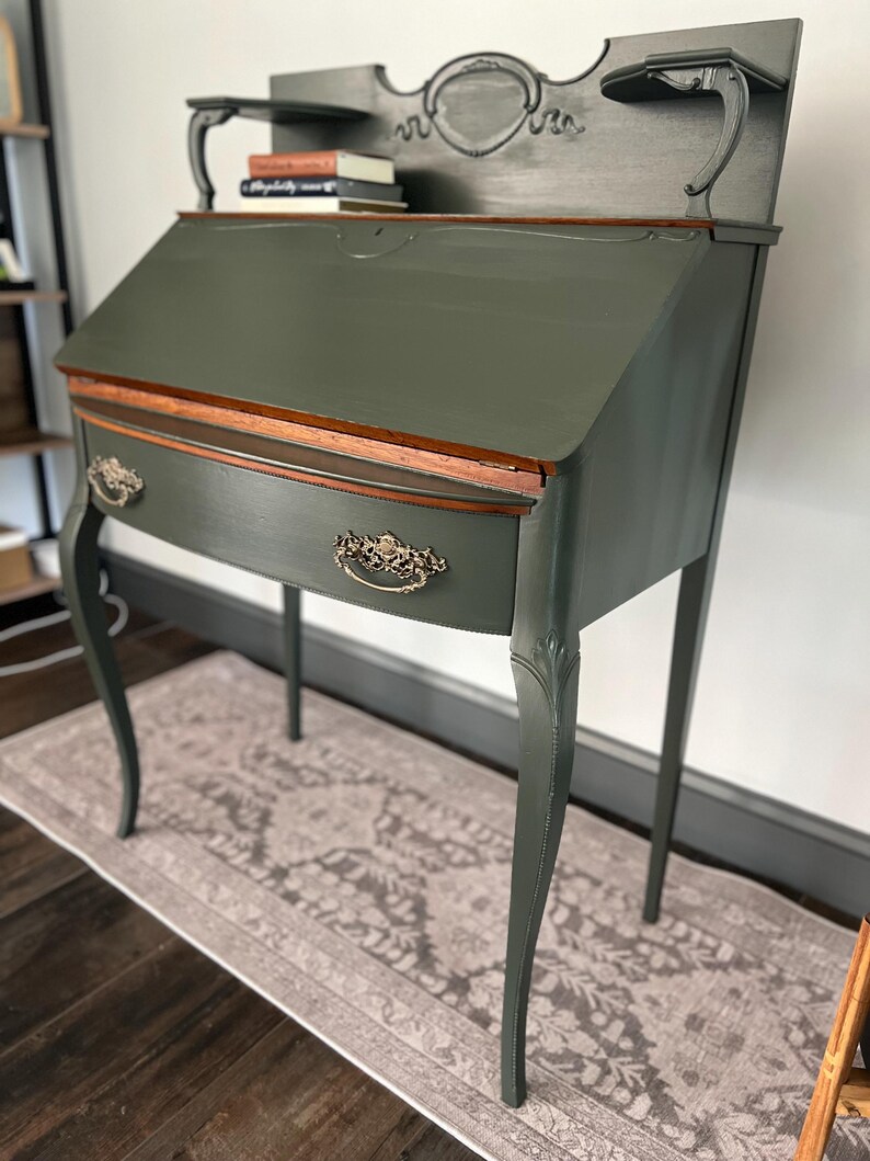 Antique Elegance Secretary Desk - Etsy