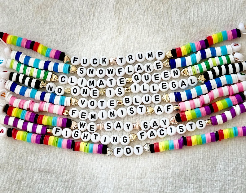 Democratic / Liberal / Custom Friendship Bracelet - Etsy