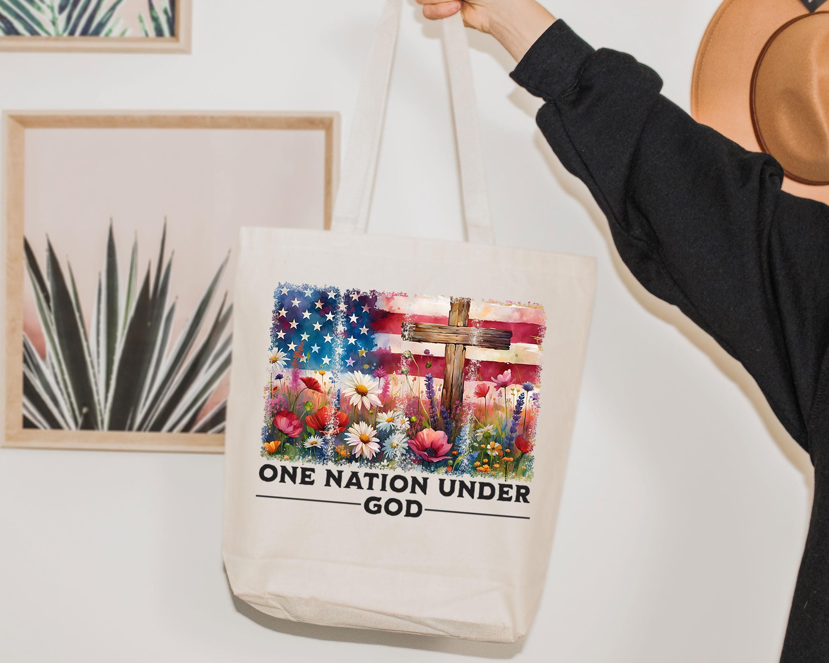 One Nation Under God Patriotic PNG, 4th of July Christian Sublimation ...