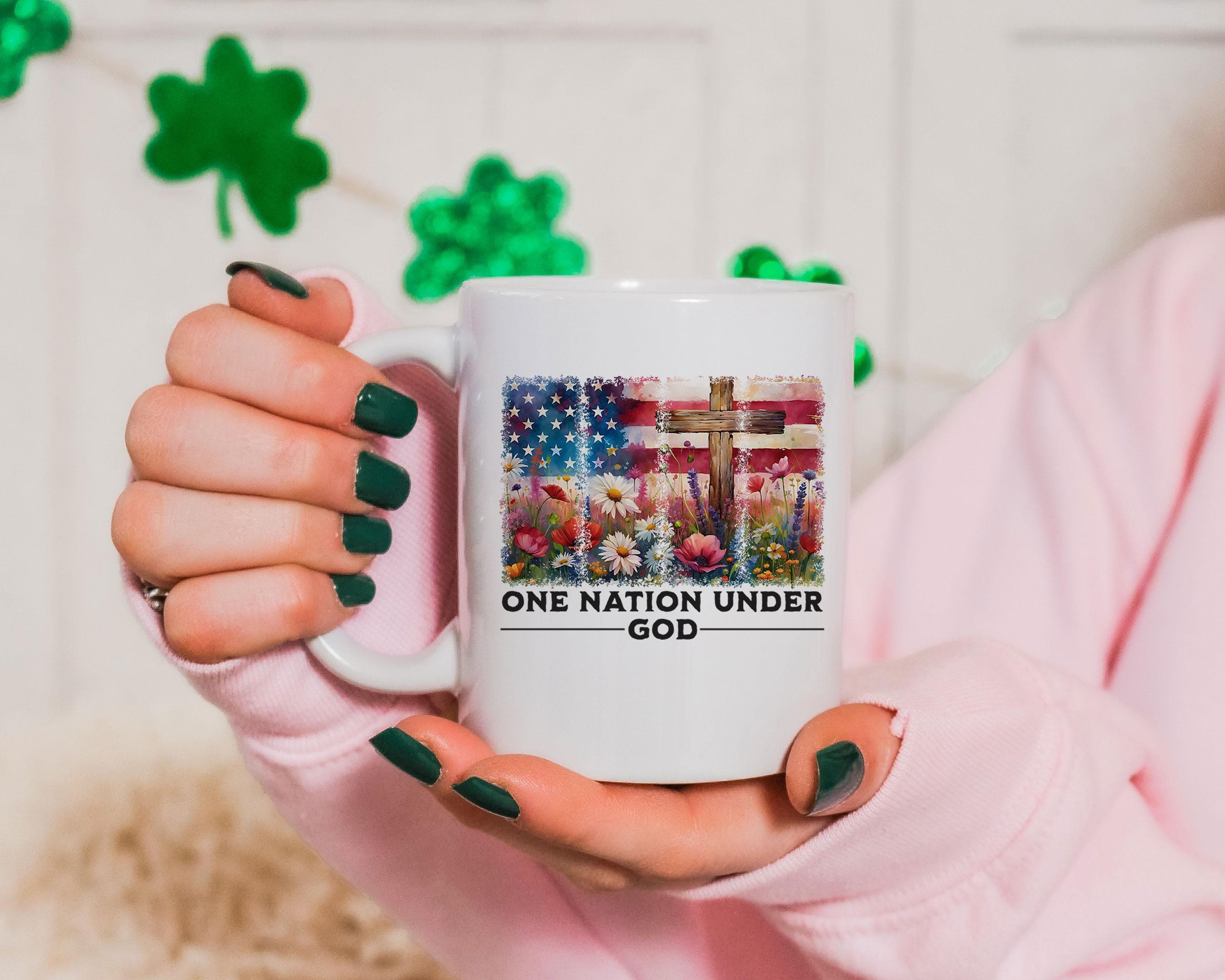 One Nation Under God Patriotic PNG, 4th of July Christian Sublimation ...