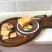 Fred Press Sere Wood MCM Pineapple Cheese and Cracker Tray With Knife ...