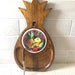 Fred Press Sere Wood MCM Pineapple Cheese and Cracker Tray With Knife ...