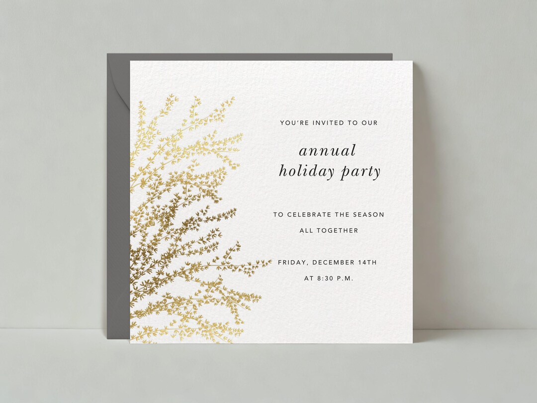 Professional Holiday Party Invitation | Classic and Elegant, Formal ...