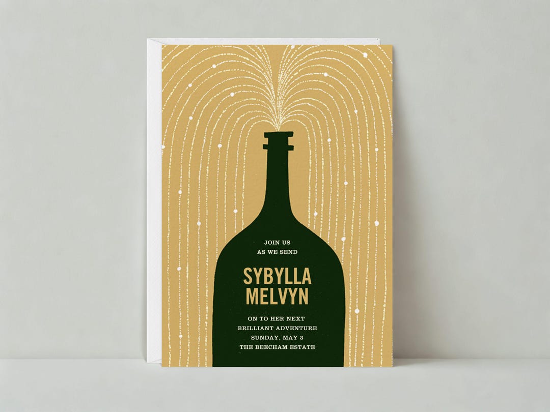 Farewell Party Invitation | Champagne, Gold, Drinks, Modern |paperless ...