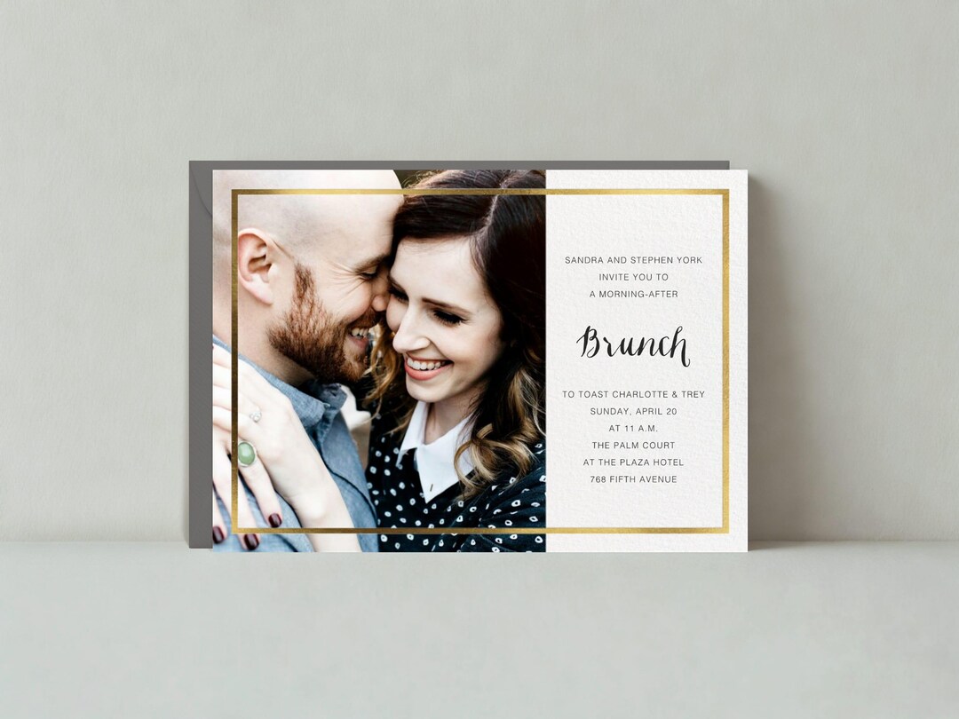 Wedding Brunch Invitation | Boho, Simple and Minimal | Frame ...