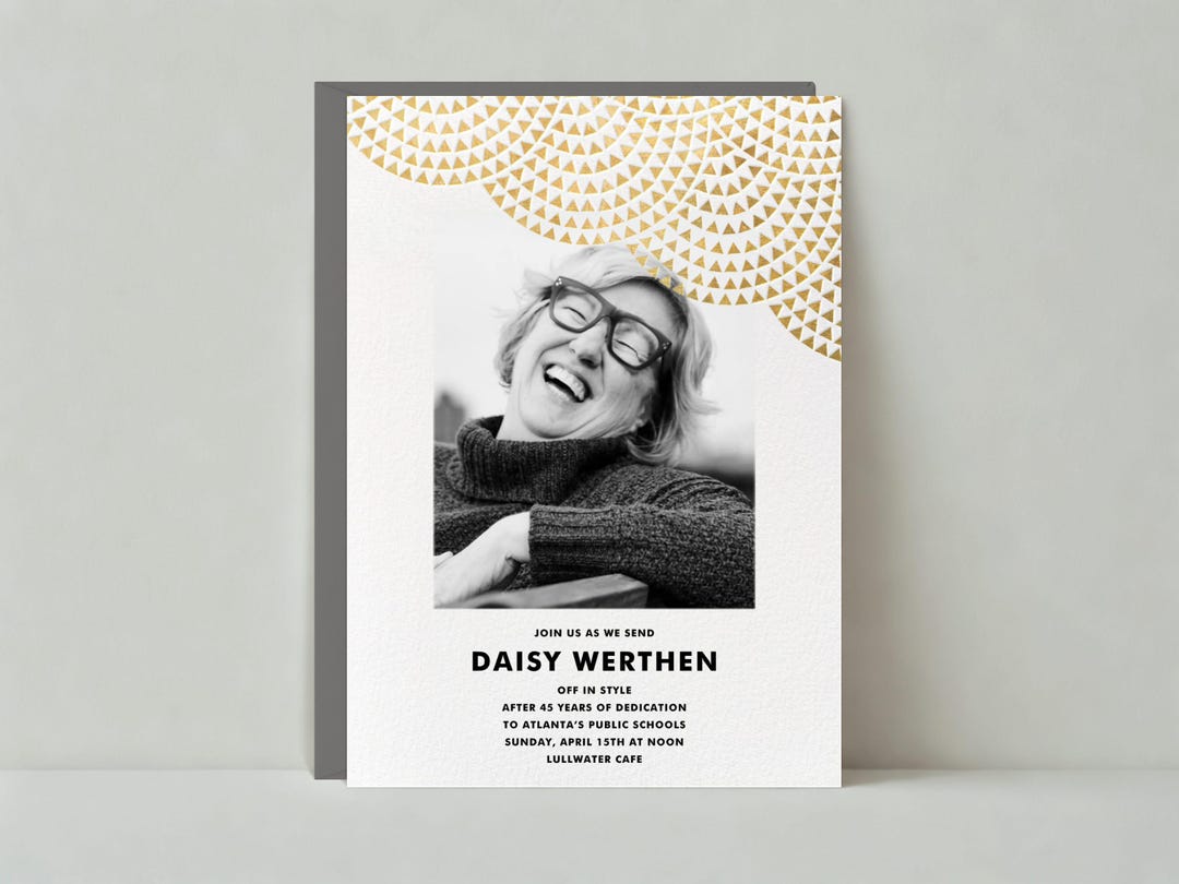 Retirement Party Invitation | Modern, Graphic | Pattern, Triangle ...