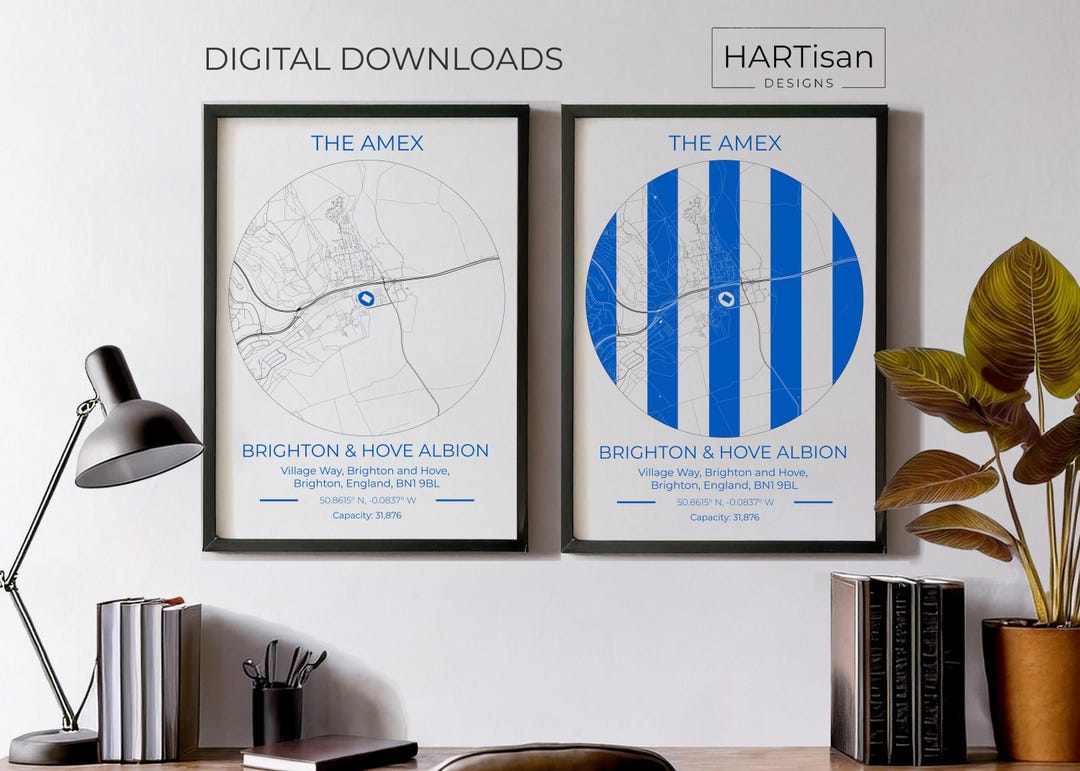 Brighton Stadium digital Download Only Football Fan Gift Idea ...