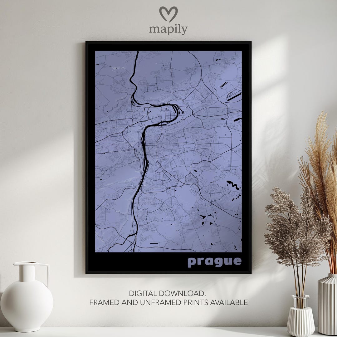 Custom Prague Travel Map – Personalized Poster From Where You’ve Been ...