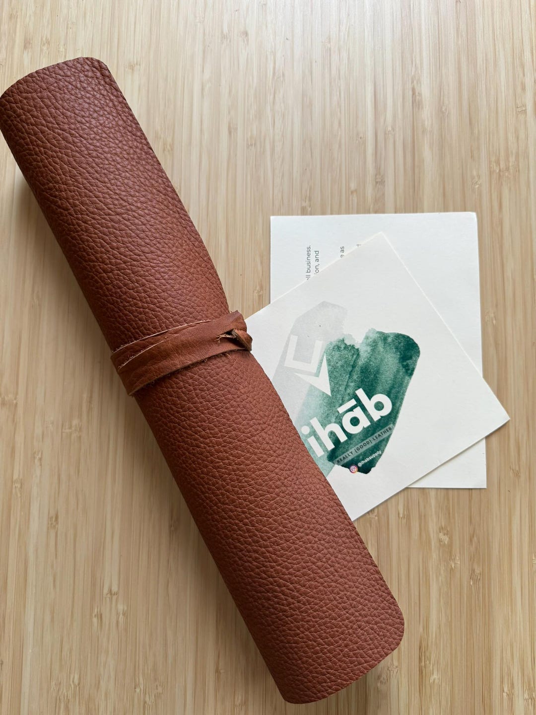 Cognac Full-grain Leather Desk Mat, Writing Pad, Office Accessory ...