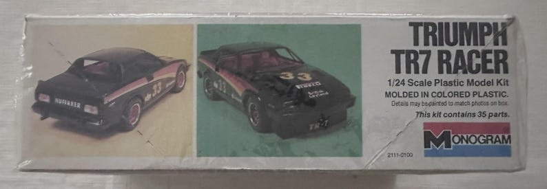 Monogram 1/24 Scale Triumph TR7 Racer Plastic Model Kit [super Rare ...