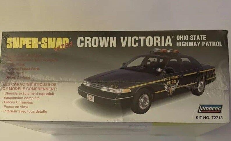 Lindberg 1/25 Ohio State Patrol Crown Vic Model Kit - Etsy
