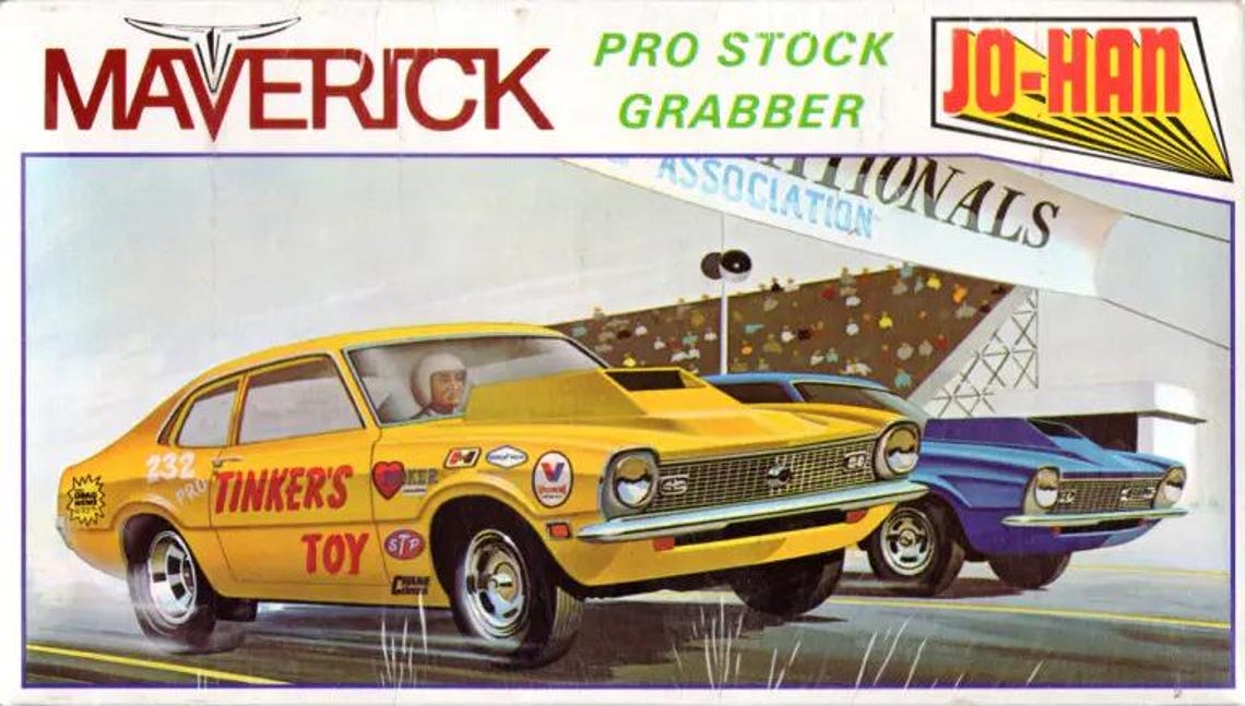 Johan 1/25 1971 Ford Maverick Pro Stock Model Kit - Etsy