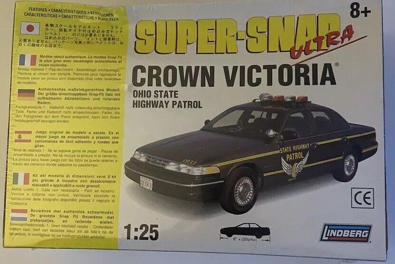 Lindberg 1/25 Ohio State Patrol Crown Vic Model Kit - Etsy