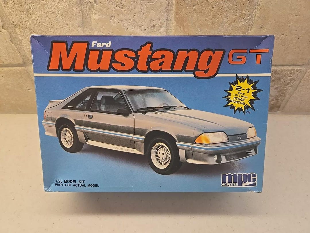 Mpc 1/25 1987 Ford Mustang Gt Model Kit - Etsy