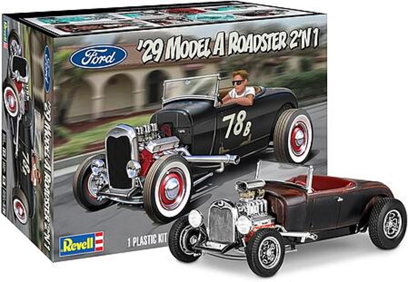 Revell 1/25 Scale Ford '29 Model A Roadster 2'n1 Model Kit - Etsy