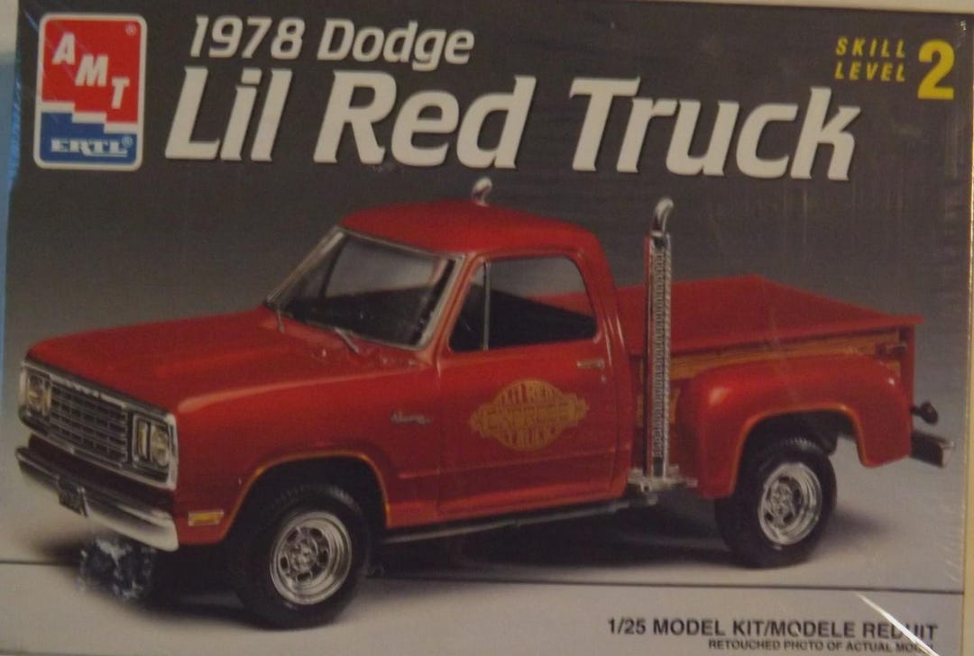 Amt 1/25 1978 Dodge Lil Red Express Stepside Truck Model Lit - Etsy