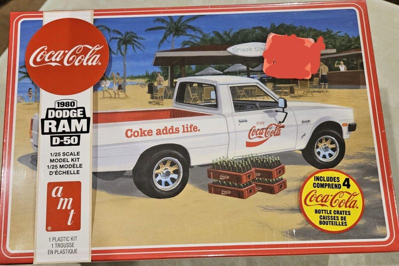 AMT 1/25 1980 Dodge D50 Coca Cola Pickup Truck Model Kit - Etsy