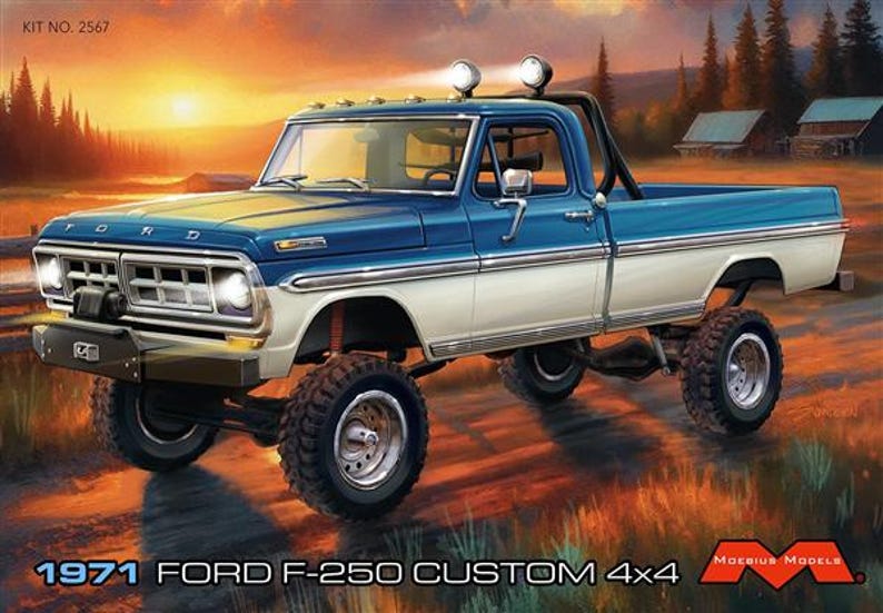 Moebius 1/25 Ford F250 Lifted Custom Pickup Model Kit - Etsy