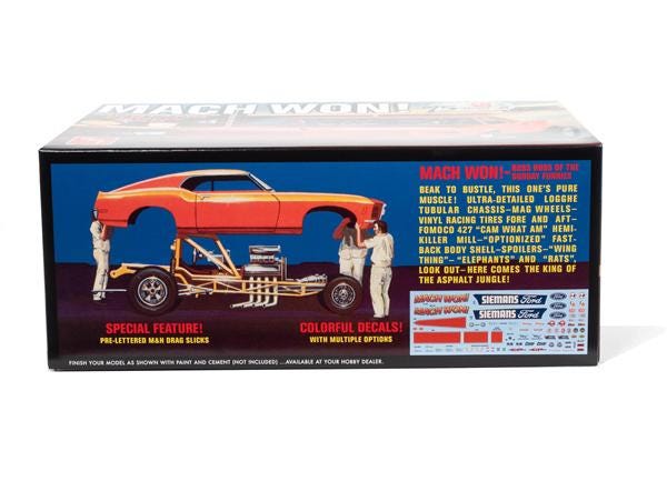 Amt 1/25 Ford Mustang Mach Won Funny Car Model Kit - Etsy