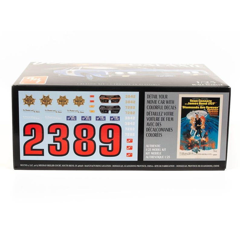 Amt 1/25 1970 Ford Galaxie 007 James Bond Police Car Model Kit - Etsy