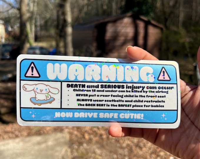 Cinnamoroll Car Warning Sticker - Etsy