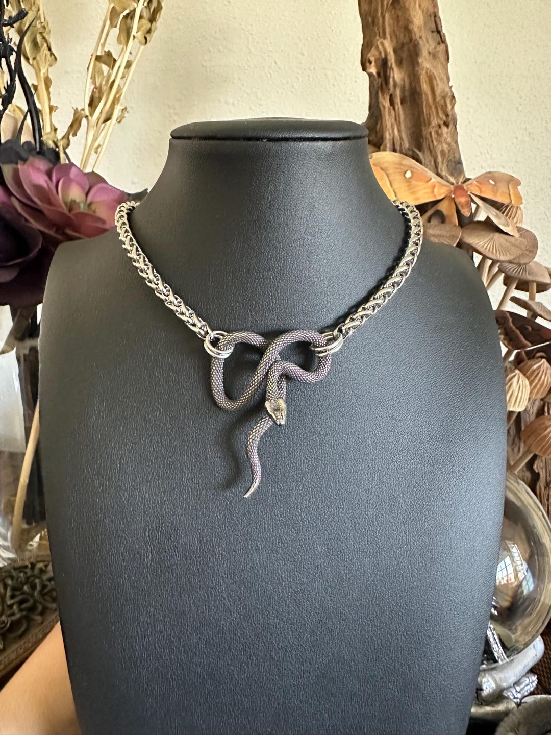 Lilith Coiled Snake Necklace - Etsy