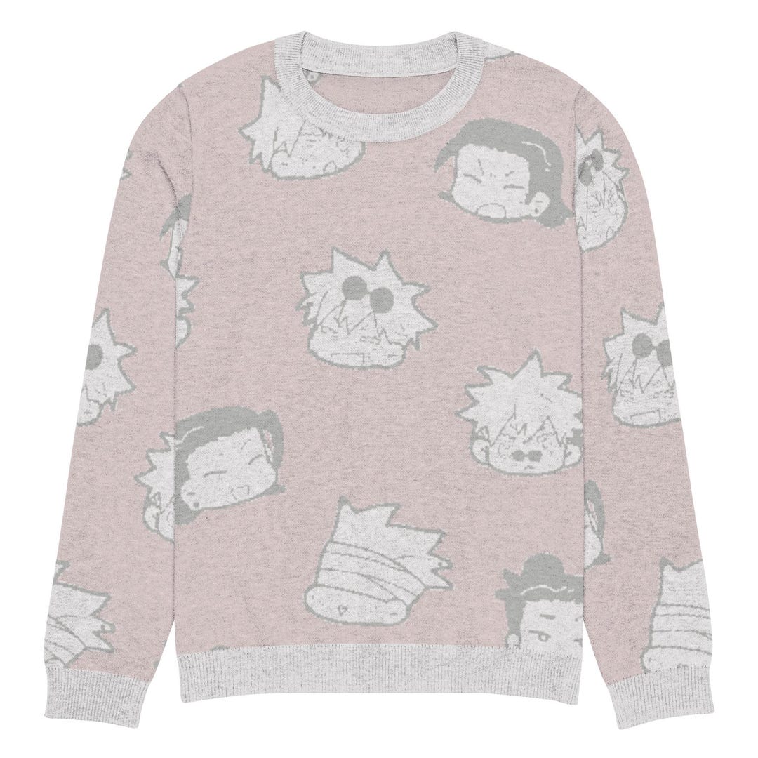 Jujutsu Kaisen Chibi Knitwear Sweater Gojo, Geto Anime Crewneck, Cozy ...