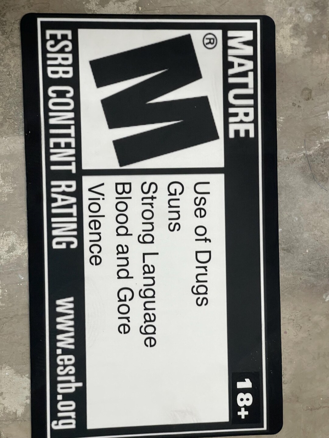 Rated M Video Game Floor Mat, Video Gamer Gift, Gamer Room Decor ...
