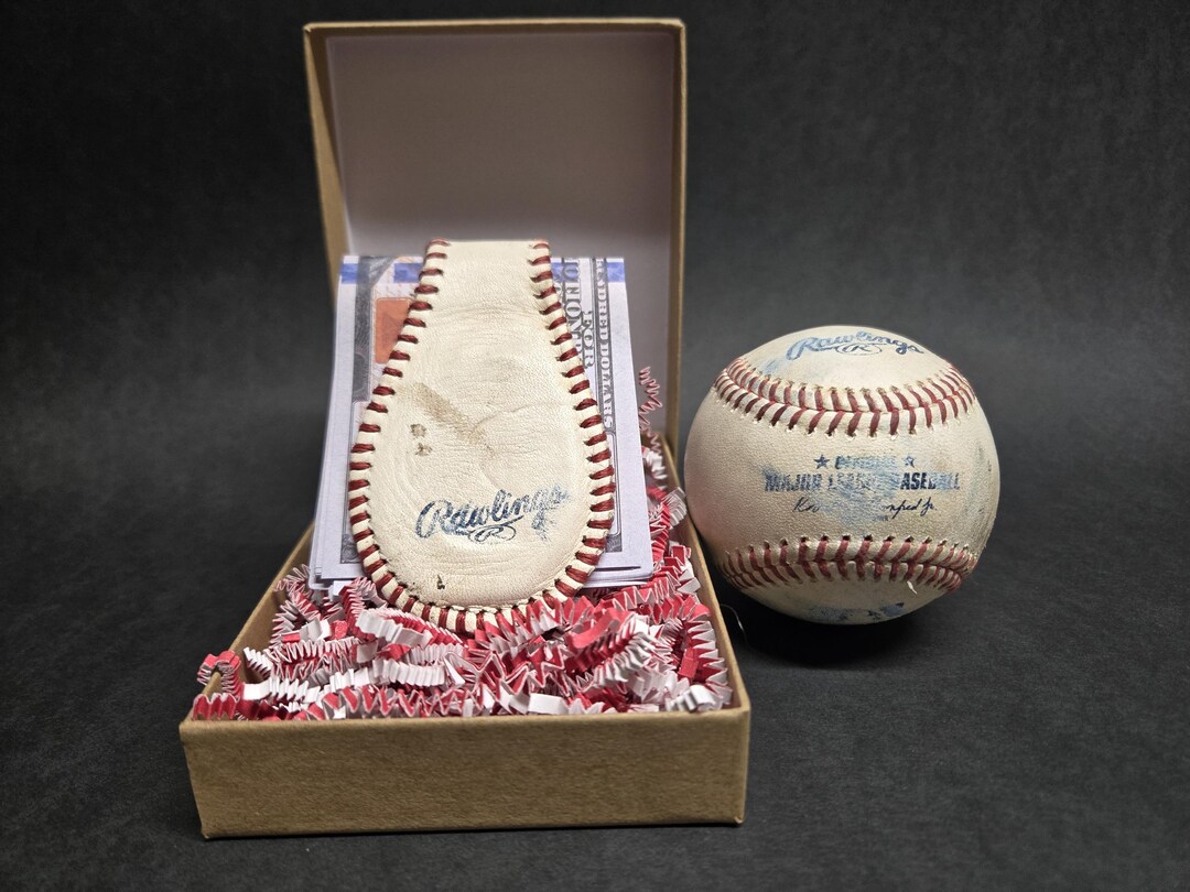 Game Used MLB Baseball Money Clip - Etsy