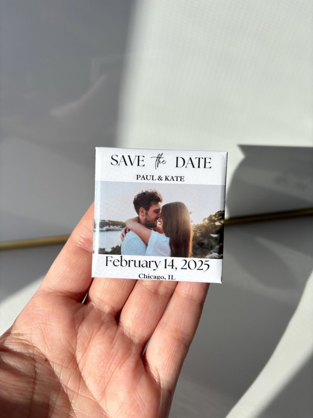 Personalized Save the Date Photo Magnets – Custom 2"x2" Magnet ...