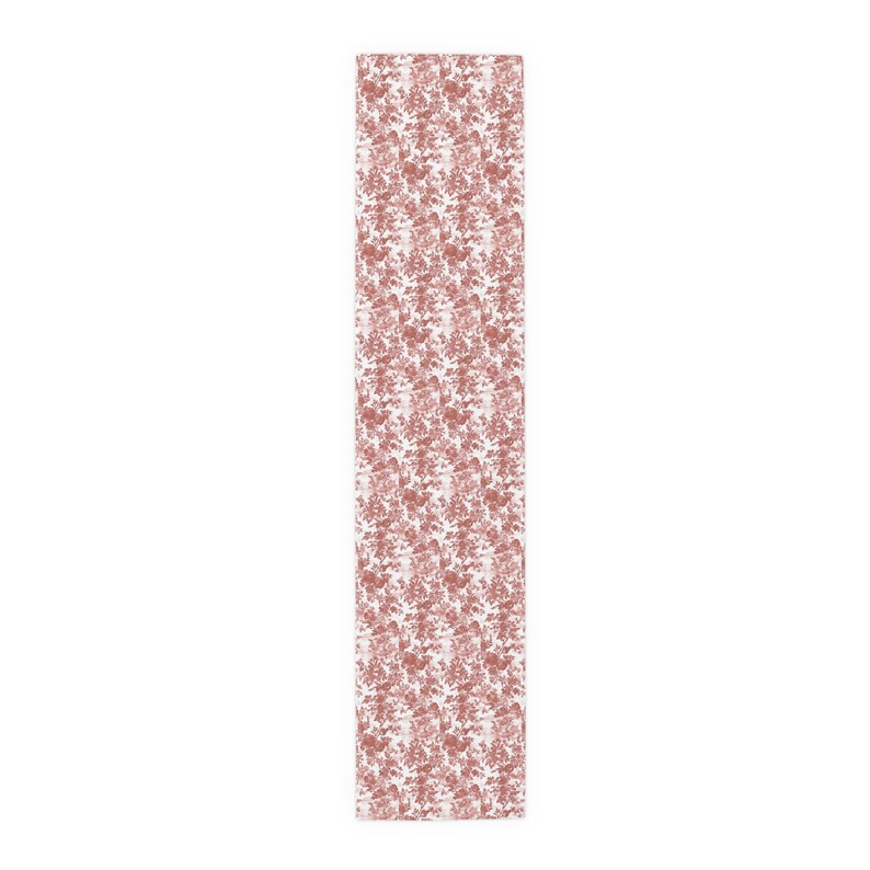 Red Toile Table Runner, Pink Toile Runner, French-inspired ...