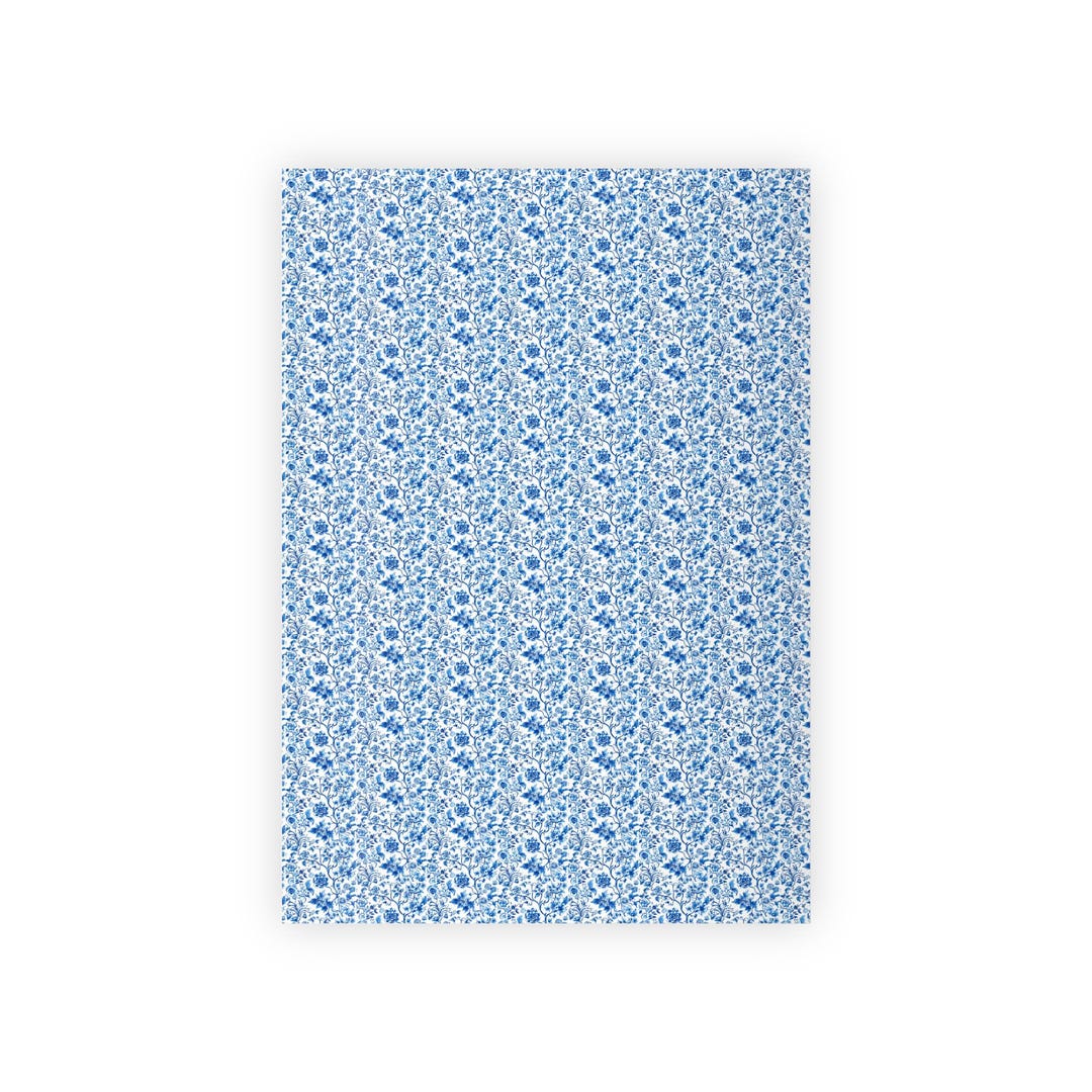 Blue and White Toile De Jouy Wrapping Paper, Illustrated Wrapping ...