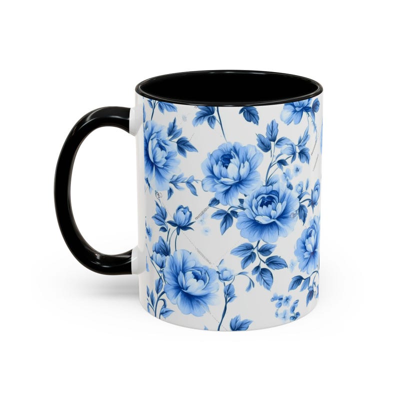 Blue and White Toile De Jouy Coffee Mug (11, 15oz), Toile Aesthetic ...