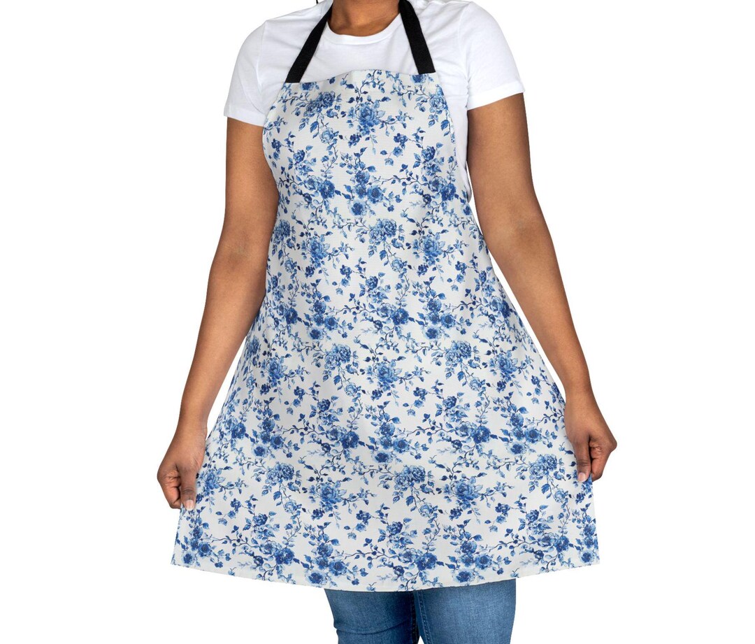 Blue and White Toile De Jouy Apron, Toile De Jouy Apron, Cute Apron, - Etsy