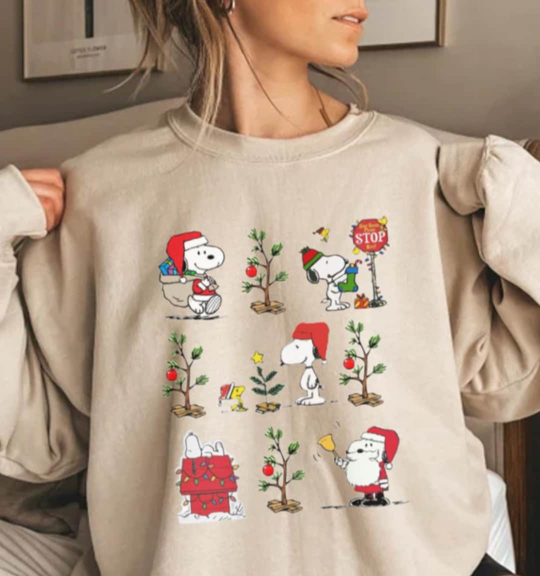 Snoopy Christmas Sweater, Snoopy Sweatshirt, Snoopie, Charlie Brown ...