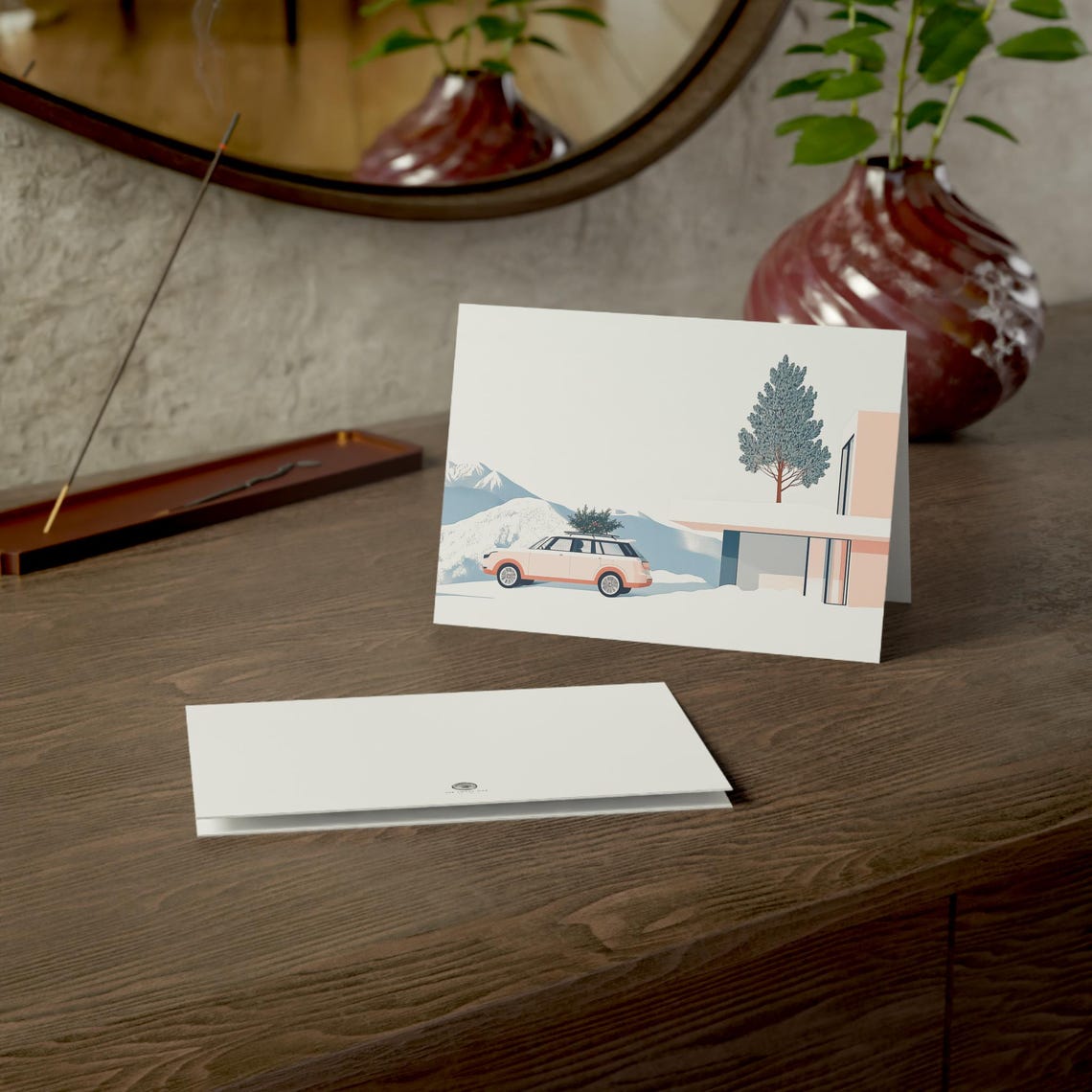 Mid-century Modern Christmas Cards Retro Holiday Cards Minimalist ...
