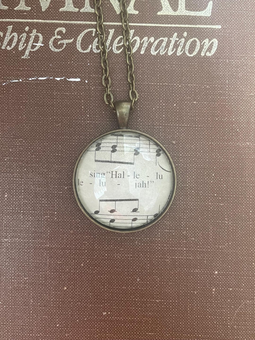 Hymn Necklace “christ Our Hope in Life and Death” With 16” Chain. - Etsy