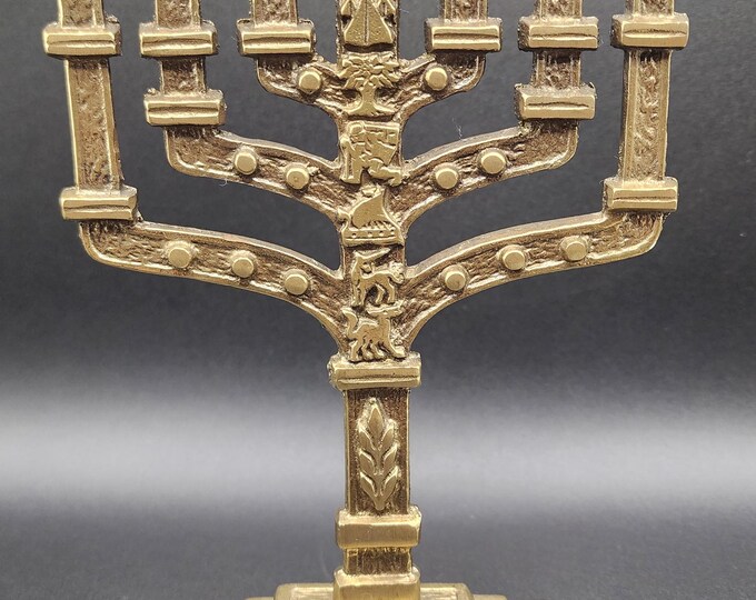Vintage Menorah Made of Brass, Seven Branched Candlesticks/candelabrum ...