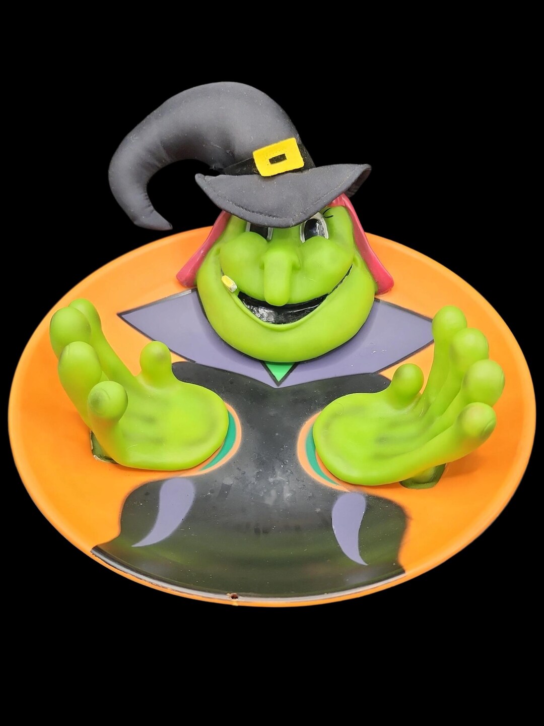 Vintage Gemmy Halloween Wiggling Hand Talking Witch Candy Bowl Tested ...