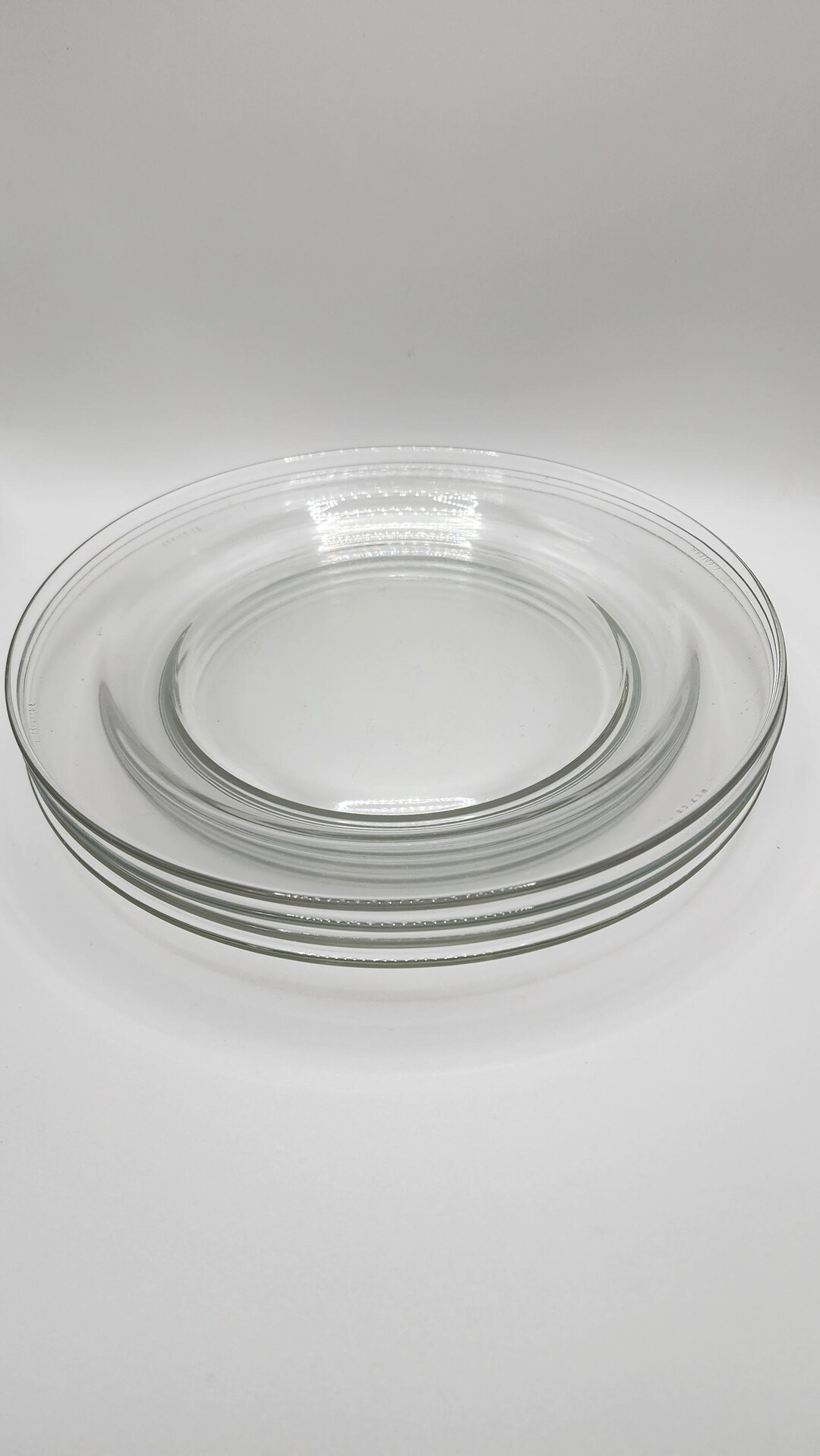 Lot 4 Vintage Forte Crisa Mexico 18 Clear 9.5 Inch Plates, Depression ...