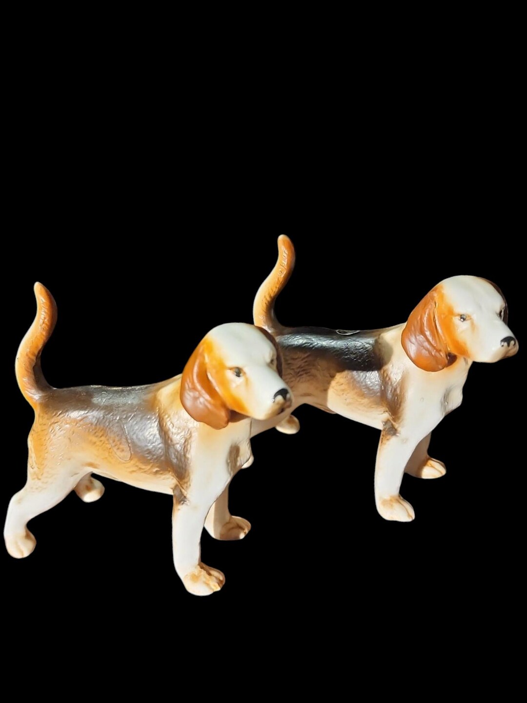 Vintage Pair of Bone China Beagle Dog Figurines - Etsy