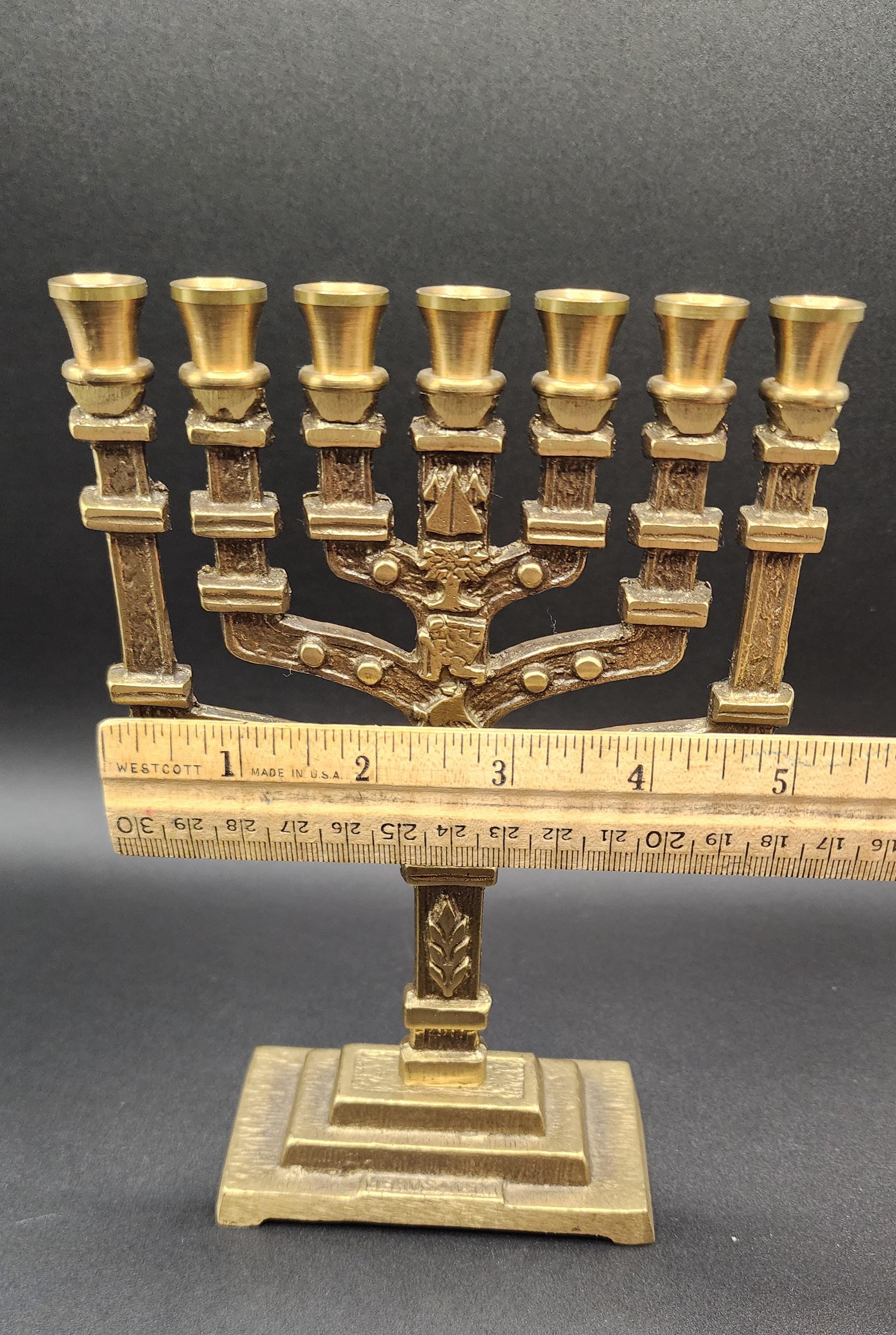 Vintage Menorah Made of Brass, Seven Branched Candlesticks/candelabrum ...