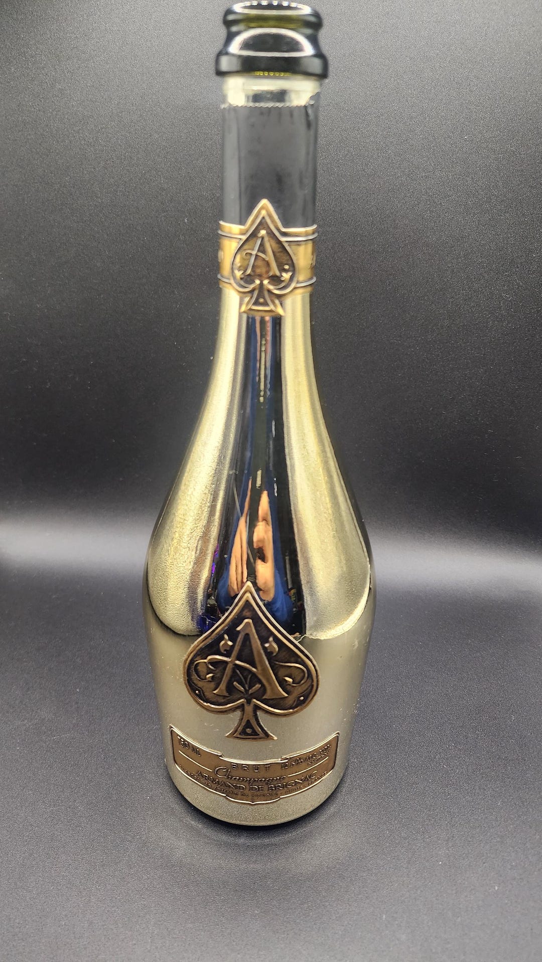 Empty 750ml Bottle of Ace of Spade, Gold Brut Champagne Armand Brignac ...