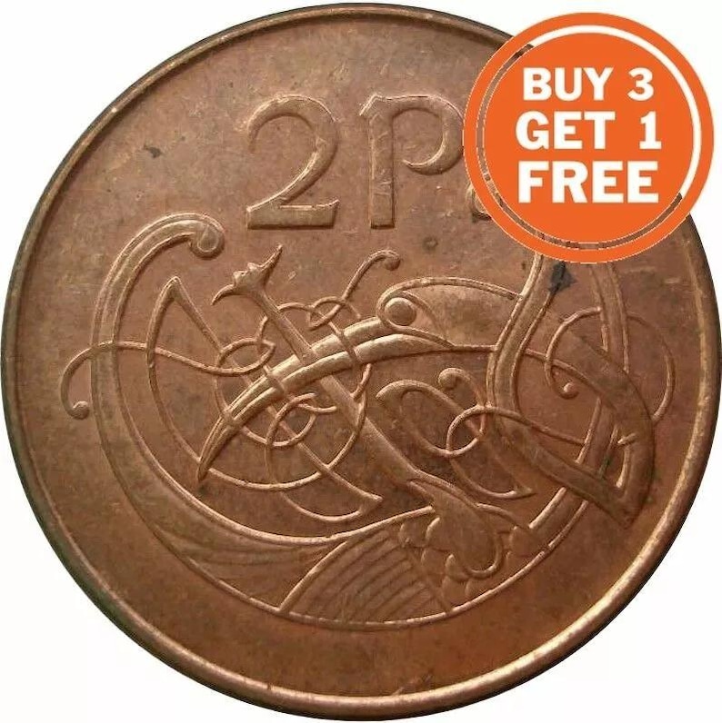 Ireland Two Pence 2 Pngin Decimal, Irish Eire Choice of Date 1971-2000 ...