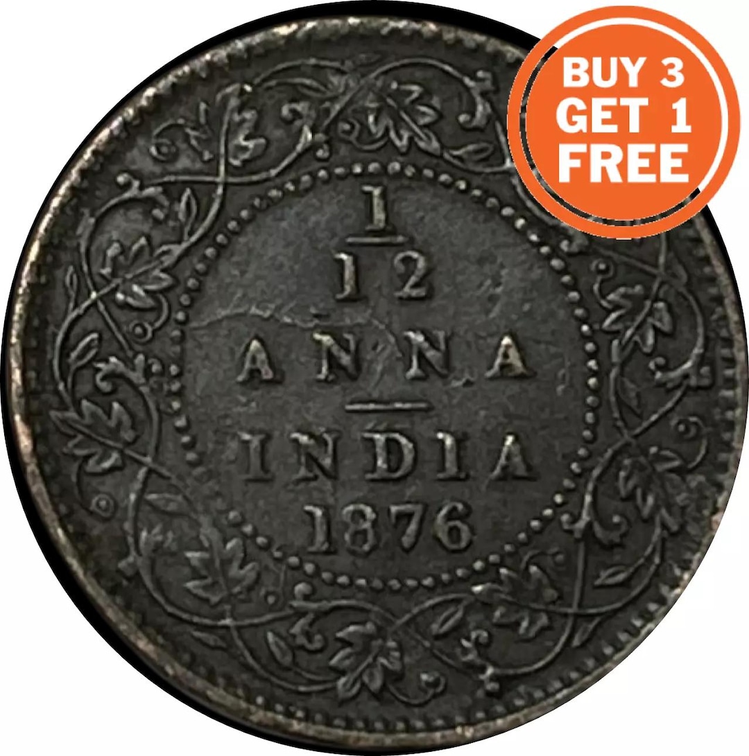 1/12 Indian Anna Coin-choice of Date From 1835-1942-india - Etsy