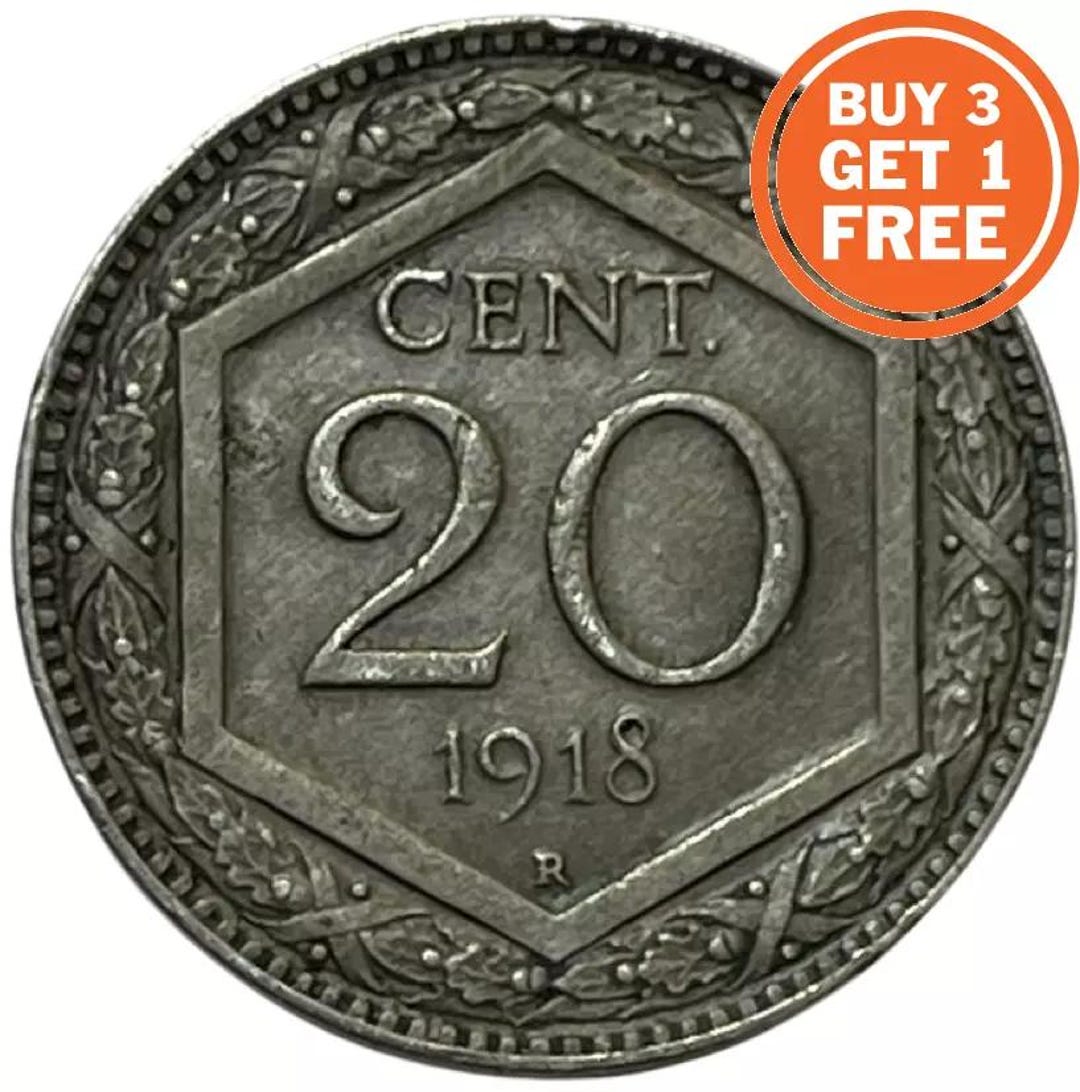 20 Italian Centesimi Ve III 1918-1920 Choose the Date and Edge - Italy ...