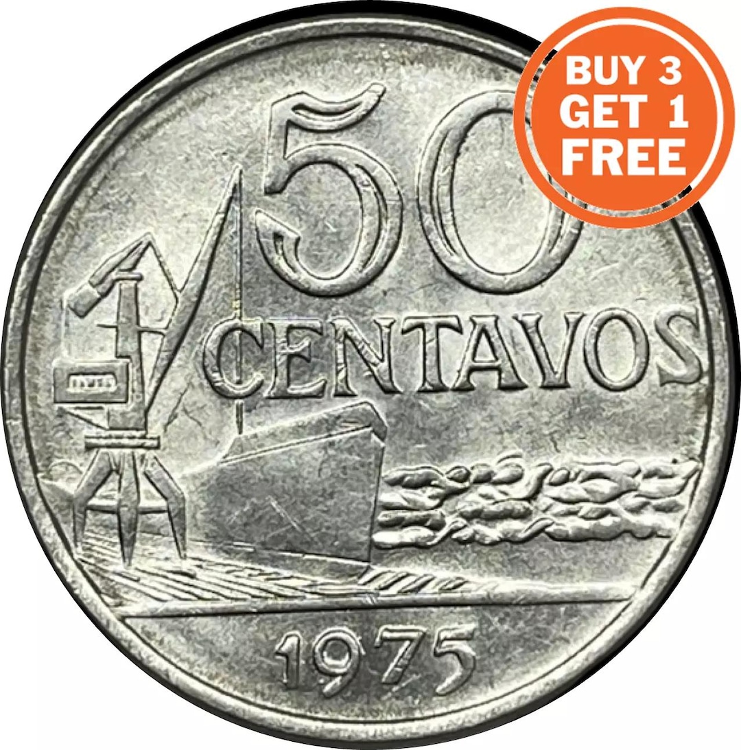 50 Brazilian Centavos-choice of Date From 1975-1979-brazil/brasil ...